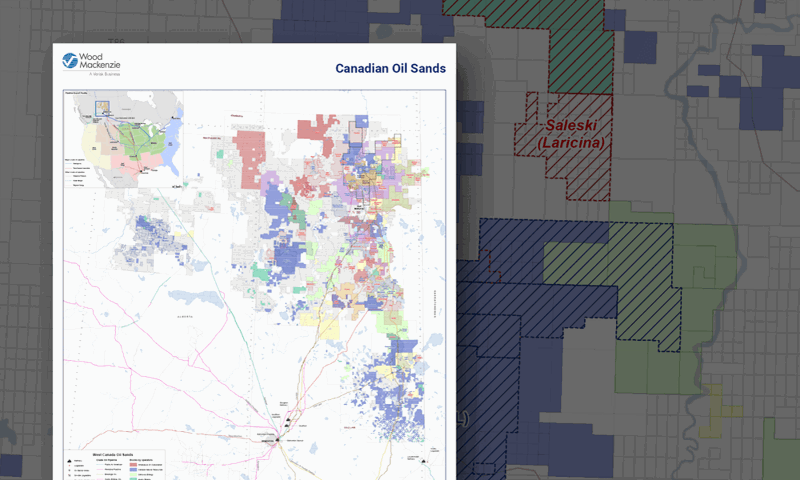 Canadian Oil Sands Wall Map | Wood Mackenzie