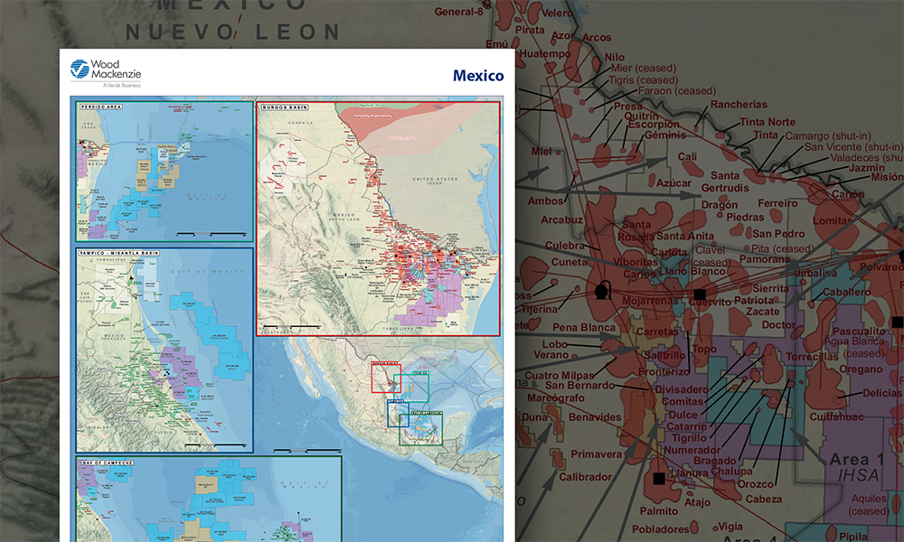 Mexico Oil and Gas Wallmap | Wood Mackenzie