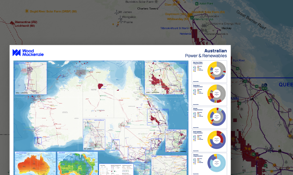 Australia Power and Renewables Wallmap | Wood Mackenzie